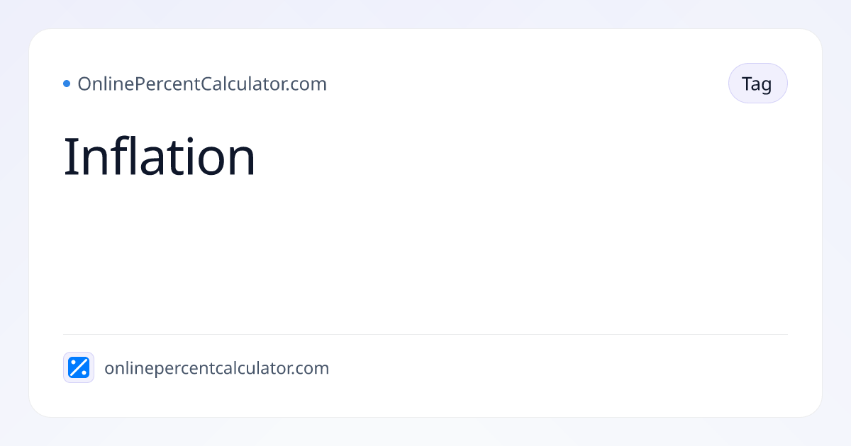Inflation Articles – Online Percent Calculator Blog